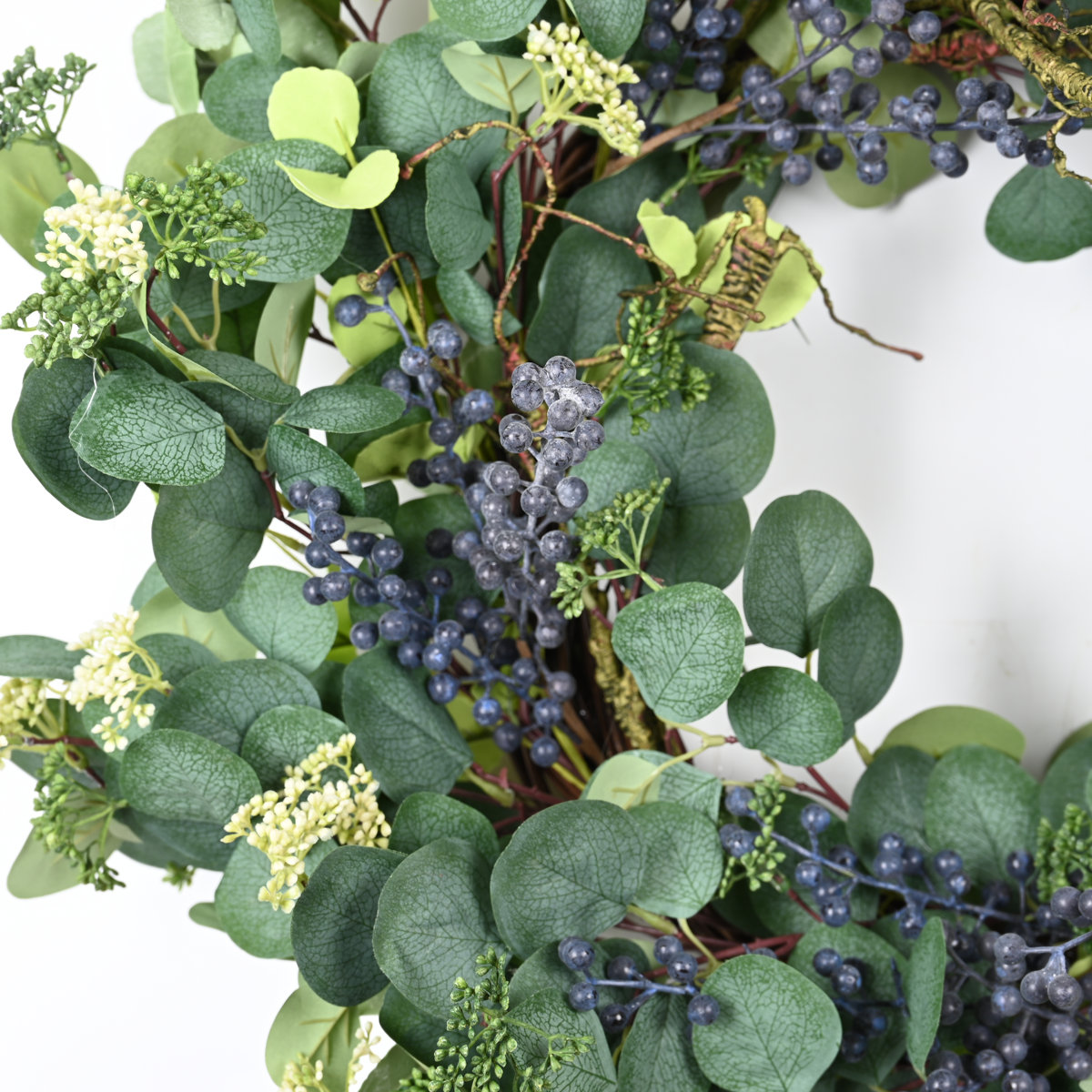 Primrue 24" Spring Eucalyptus Berry Front Door Wreath & Reviews | Joss & Main